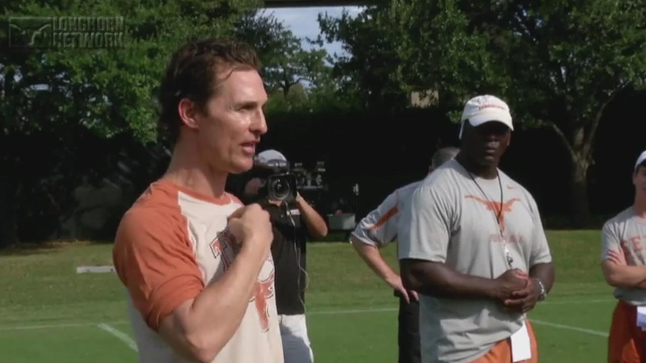 Matthew McConaughey delivers inspiring pep talk to Texas Longhorns ...