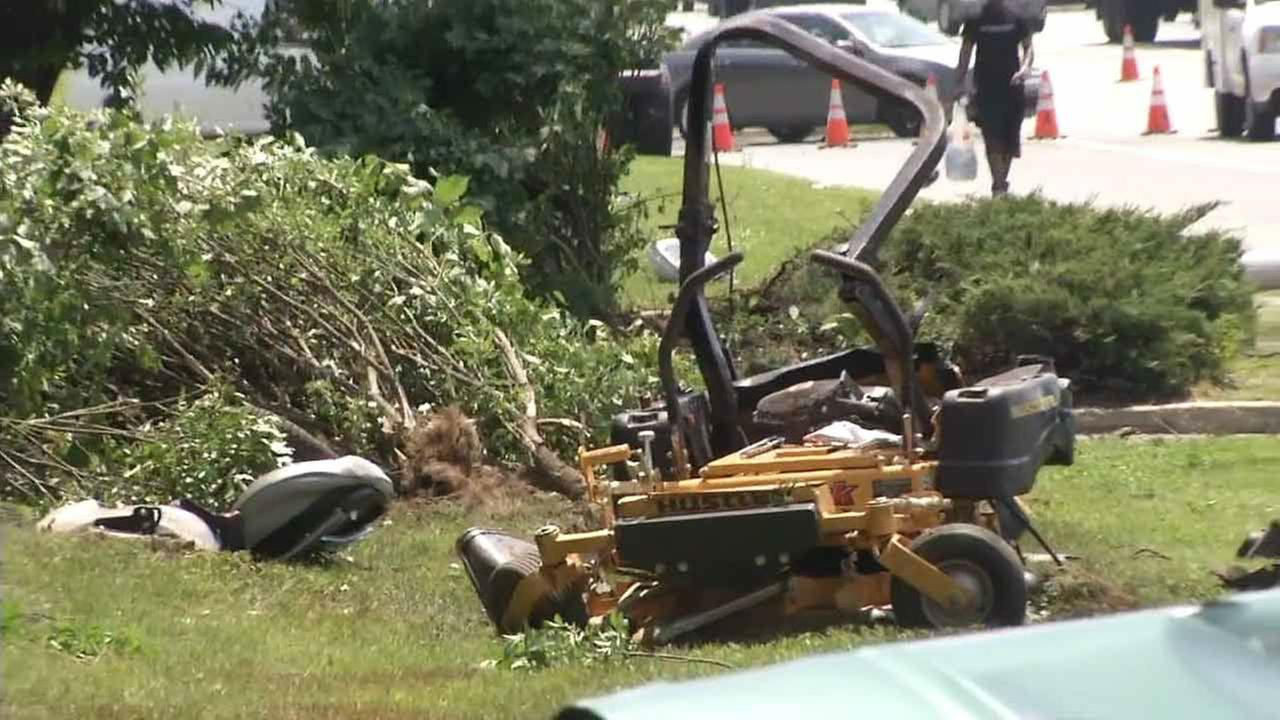 PHOTOS: Fatal crash involving SUV, lawnmower | 6abc.com PHOTOS: Fatal crash involving SUV, lawnmower | 6abc.com