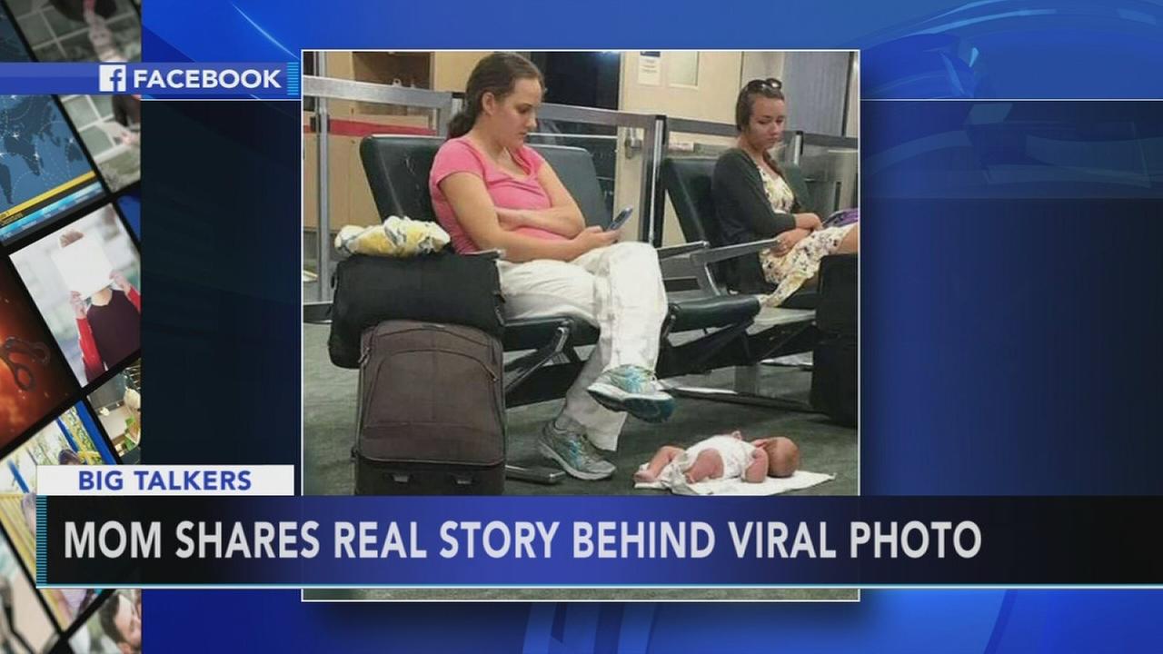 Exhausted Mom Speaks Out After Airport Pic Goes Viral